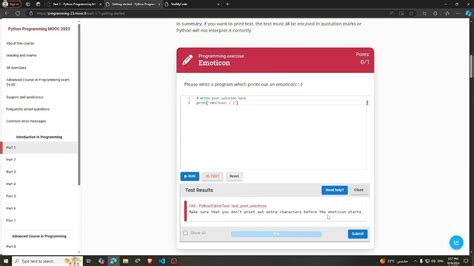 Python Programming Mooc 2023 Walkthrough Part 1 Getting Started Youtube