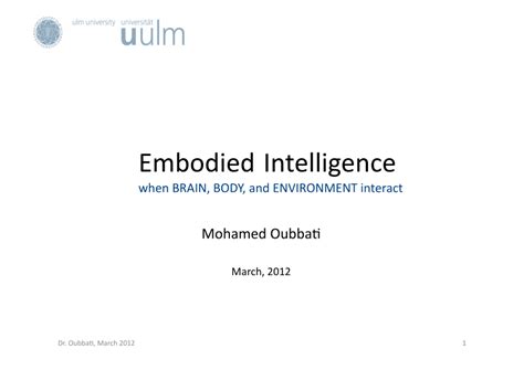 Pdf Embodied Intelligence