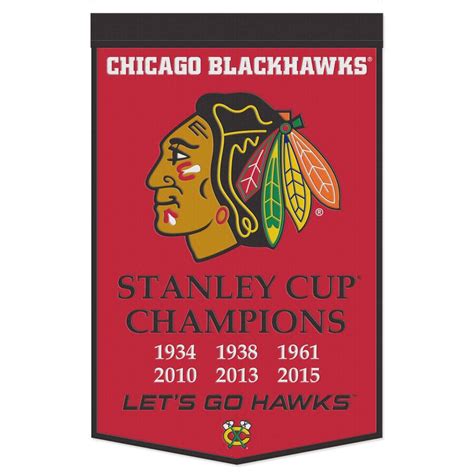 Wincraft Chicago Blackhawks 24 X 38 Championship Banner Multicolor