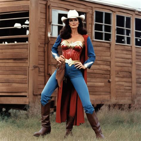 Lynda Carter Wonder Woman Western Costume By Lurkingintheshade On