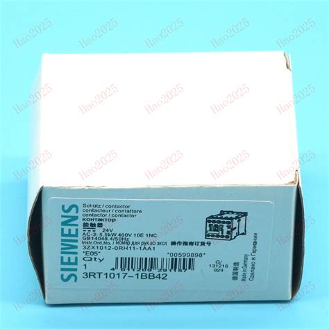 New Siemens In Box 3rt1017 1bb42 3rt1 017 1bb42 Contactor Spot Stocks