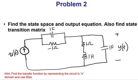 Solved Problem Find The State Space And Output Equation Chegg Com