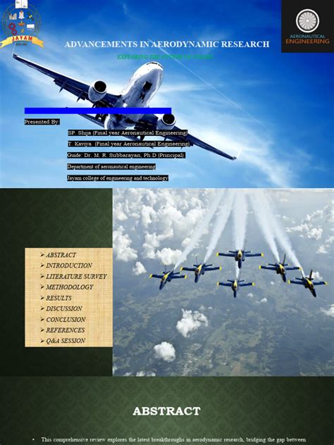 Advancements In Aerodynamic Research Pdf Aerodynamics