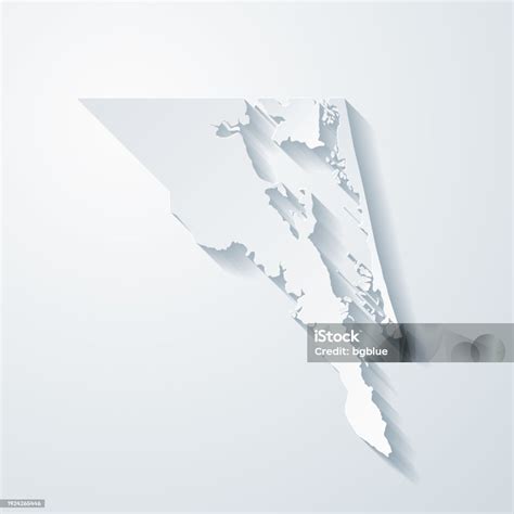 노스캐롤라이나주 커리턱 카운티 빈 배경에 종이 자르기 효과가 있는 지도 0명에 대한 스톡 벡터 아트 및 기타 이미지 0명 3차원 형태 공란 Istock