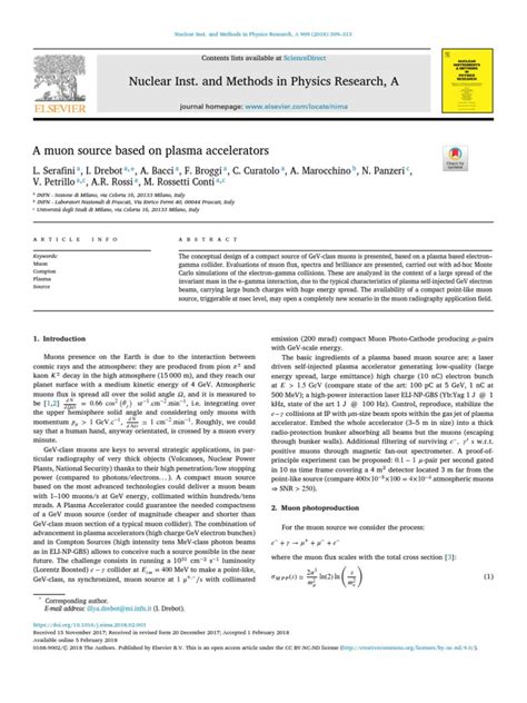 a muon source based on plasma accelerators pdf electron particle