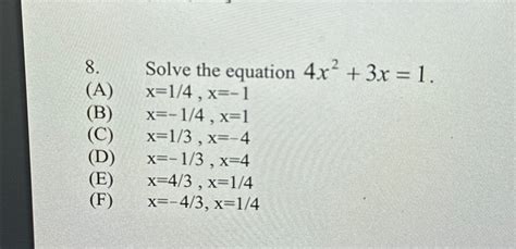 Solved Solve the equation | Chegg.com