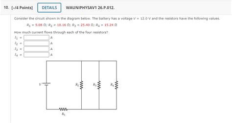 Solved 10 [ 4 Points ] Details Wauniphysav1 26 P 012 Consider The