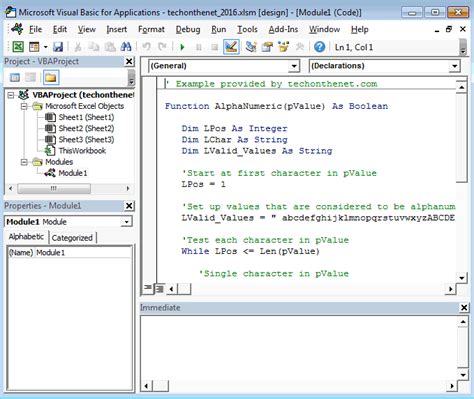 Ms Excel 2016 Tìm Hiểu Về Cửa Sổ Properties Trong Vba