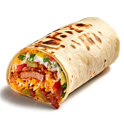 Premium Ai Image Burrito Isolated On White Background