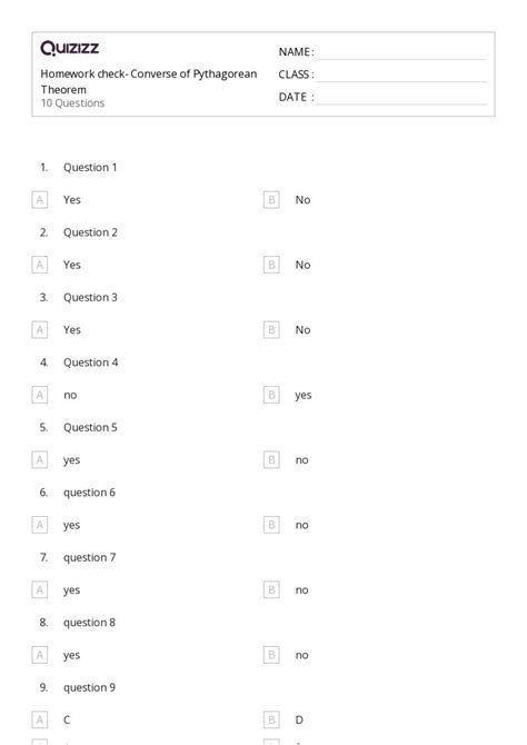 50 Pythagorean Theorem Worksheets For 2nd Grade On Quizizz Free