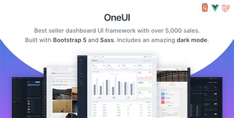 Oneui Bootstrap 5 Admin Dashboard Template Vue Edition And Laravel 11 Starter Kit By Pixelcave