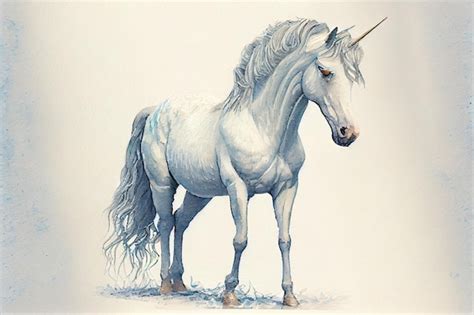 Premium Photo Unicorn Drawing Realistic Illustration Generative Ai