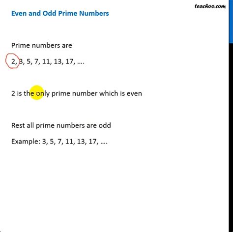 Difference Between Prime Odd And Even Numbers Outlet