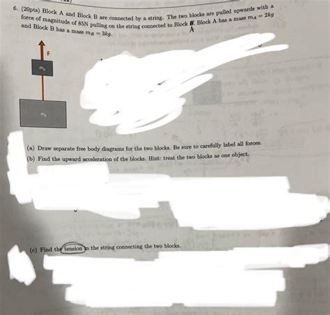 Solved Pts Block A And Block B Are Connected By A Chegg