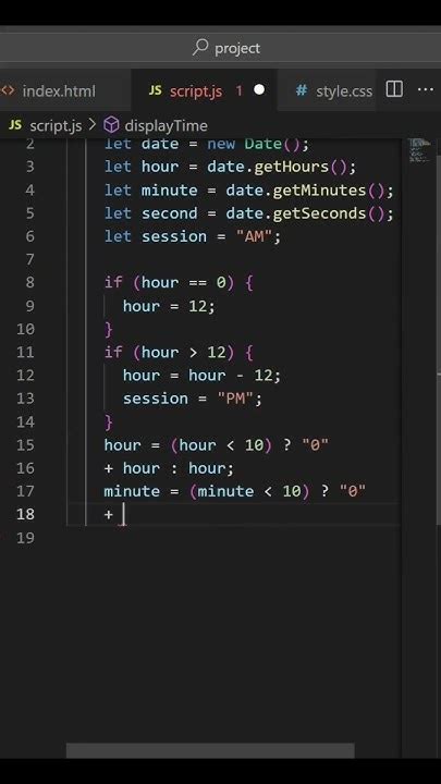 How To Make Digital Clock Html Css And Javascript Youtube