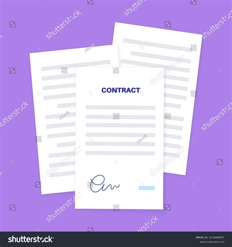 Paper Documents Stack Pile Pages Contract Stock Vector Royalty Free