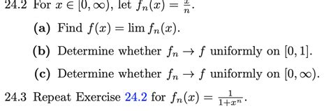 Solved For x E let fn ñ a Find f x Chegg com