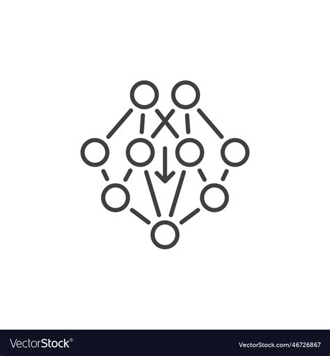 Neural Network Concept Minimal Line Icon Or Symbol