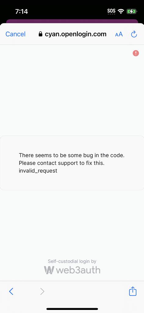Issue In Sign In With Apple Id Pnp React Native Sdk Web3auth Community