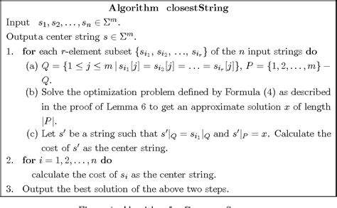 Figure 1 From On The Closest String And Substring Problems Semantic