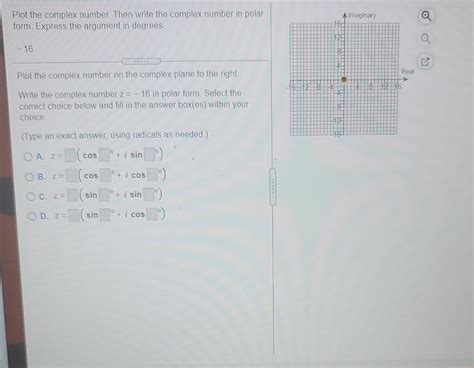 Solved Imaginary Plot the complex number. Then write the | Chegg.com