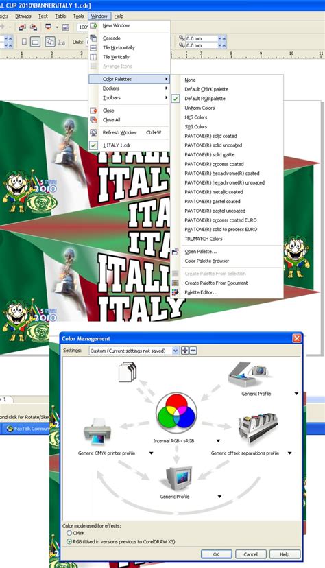 Color Display In Coreldraw X4 Coreldraw X4 Coreldraw Graphics Suite