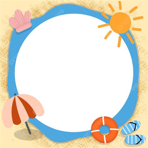 여름 해변 리본 일러스트 프레임 여름 해변 여름 해변 리본 바닷가 Png 일러스트 및 Psd 이미지 무료 다운로드 Pngtree