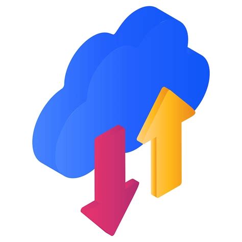 premium vector remote data transmission isometric concept cloud data
