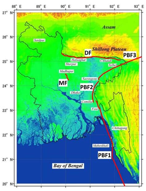 active fault map of bangladesh given in cdmp 2009 download
