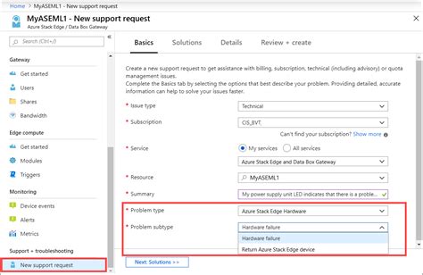 Log Support Ticket For Azure Stack Edge Azure Data Box Gateway Microsoft Learn