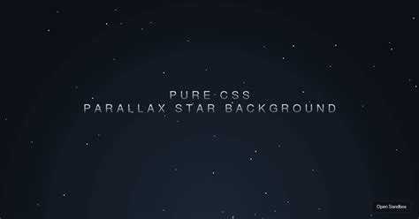 Parallax Star Background Animation Codesandbox