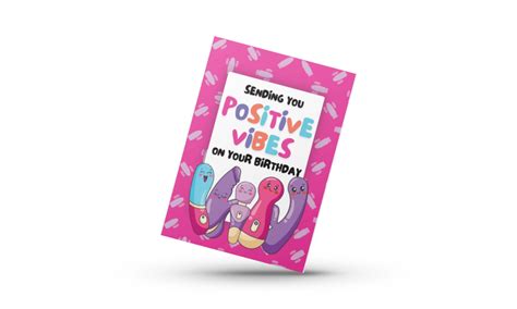 Funny Vibrator Birthday Greetings Card Lunabuloona