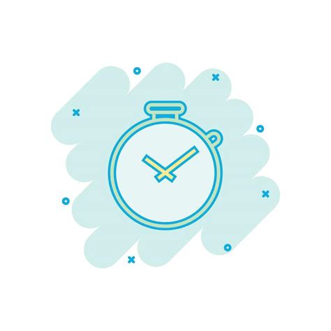 Vector Cartoon Clock Timer Icon In Comic Style Time Alarm Concept