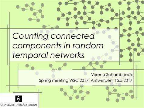 Pdf Counting Connected Components In Random Temporal Networks
