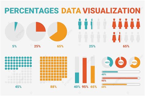 Percentages Data Visualization Men Structure Male Vector Men