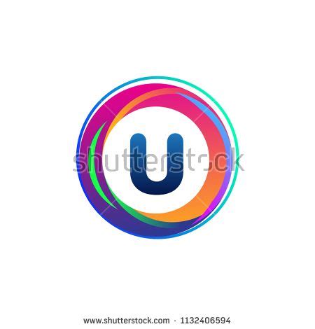 Letter U Logo Colorful Circle Letter Stock Vector Royalty Free Shutterstock