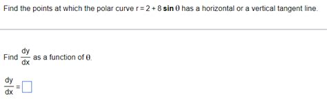 Solved Find the points at which the polar curve r sinθ Chegg