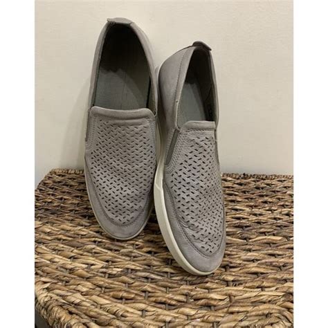 Ecco Shoes Ecco Mens Collin 2 Slip On Perf Leather Cut Out Detail