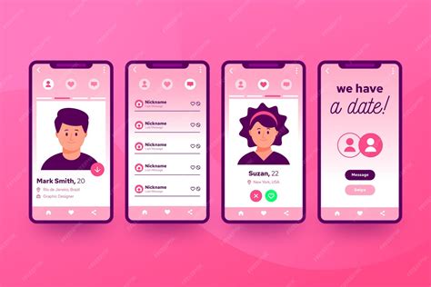 Free Vector Dating App Interface Concept