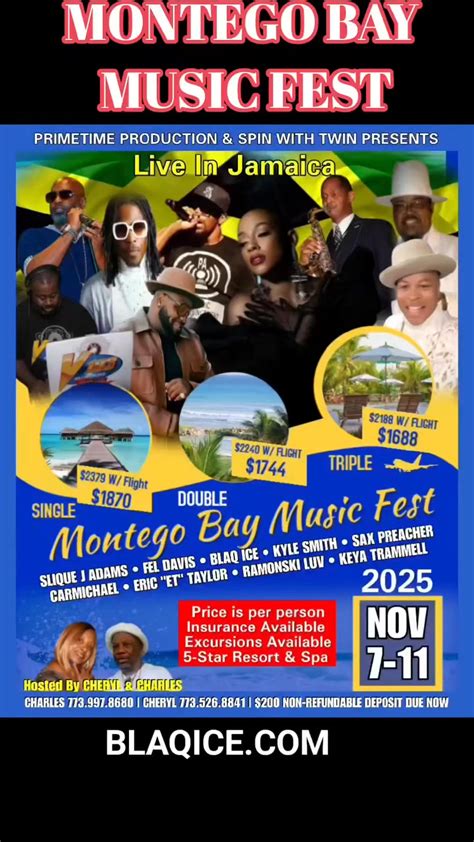 Book Your Trip Today To The Montego Bay Music Fest Deandre