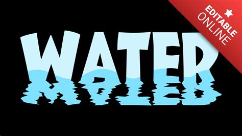 Water Liquid Font Text Effect Generator