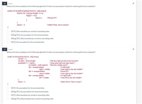 Solved Points The Time Complexity Of The Following Chegg