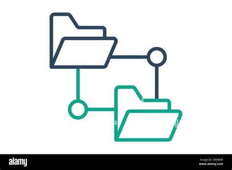 Network Folder Icon Icon Related To Information Technology Line Icon Style Technology Element