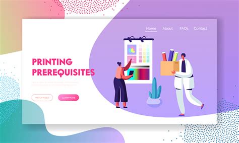 여성 디자이너 캐릭터는 타이포 그래피 광고 대행사 폴 리 그래피에서 오프셋 인쇄를 위한 화면에서 색상 팔레트를 선택 합니다 웹사이트 방문 페이지 웹 페이지 만화 평면 벡터