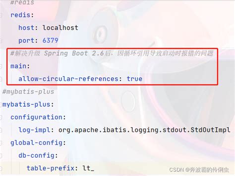 解决升级 Spring Boot 26后，因循环引用导致启动时报错的问题setting Springmainallow