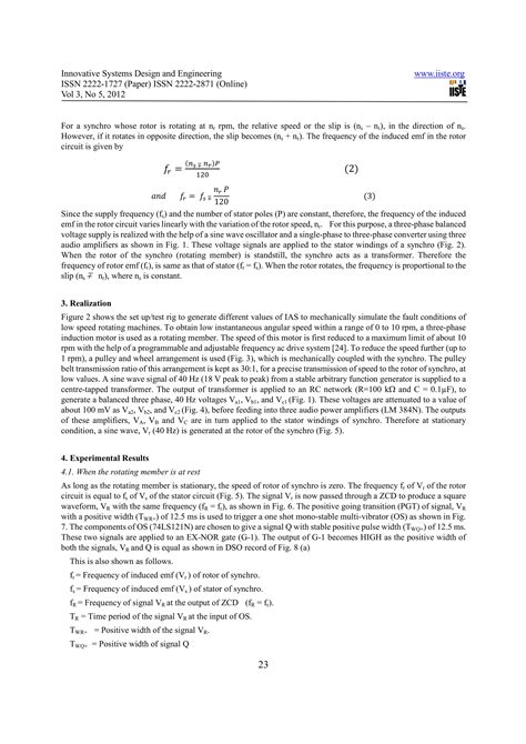 Instantaneous Angular Speed Measurement For Low Speed Machines Pdf
