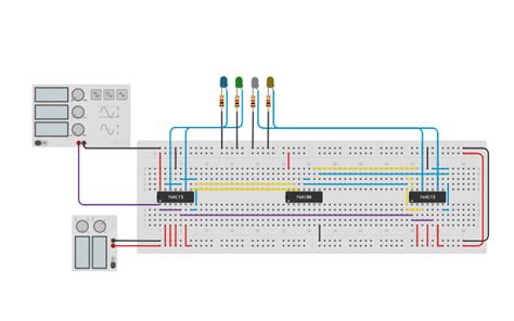 Circuit Design 4 Bit Synchronous Down Counter Tinkercad
