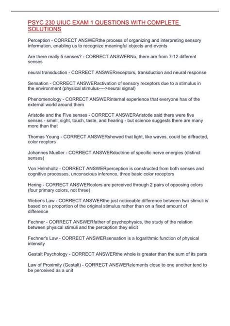 Psyc 230 Uiuc Exam 1 Questions With Complete Solutions Psyc 230 Uiuc Stuvia Us