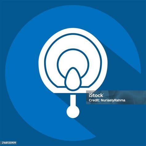 아이콘 팬 한국 기호와 관련이 있습니다 긴 그림자 스타일 간단한 일러스트레이션 개념에 대한 스톡 벡터 아트 및 기타 이미지 개념 기계류 기후 묘사 Istock