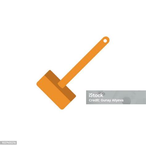 컬러 나무 망치 그림입니다 건설 도구 모바일 개념 및 웹 응용 프로그램에 대 한의 요소입니다 웹 및 모바일에 대 한 자세한 나무 망치 그림을 사용할 수 있습니다 프리미엄